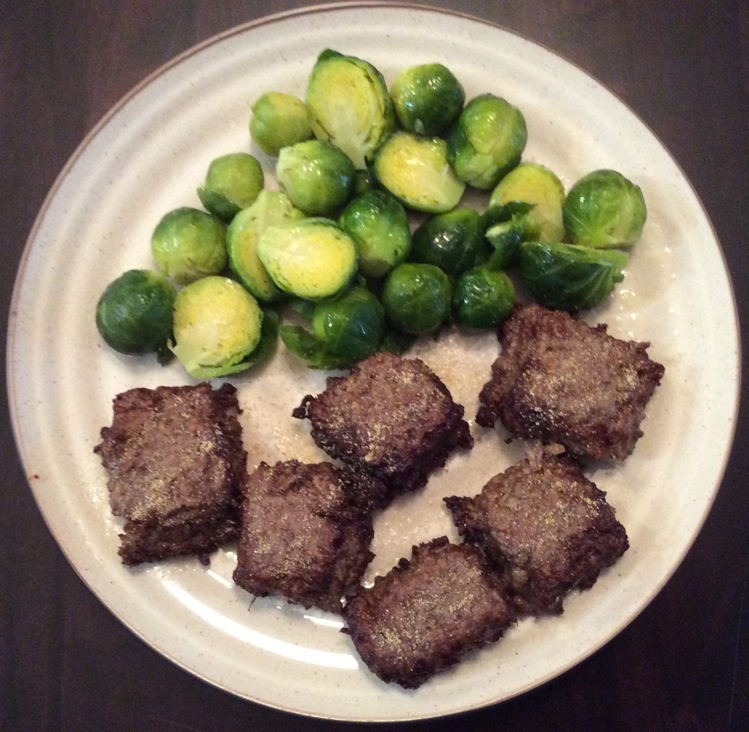 Beef Meat Bars and Brussels Sprouts – My Low Carb Life